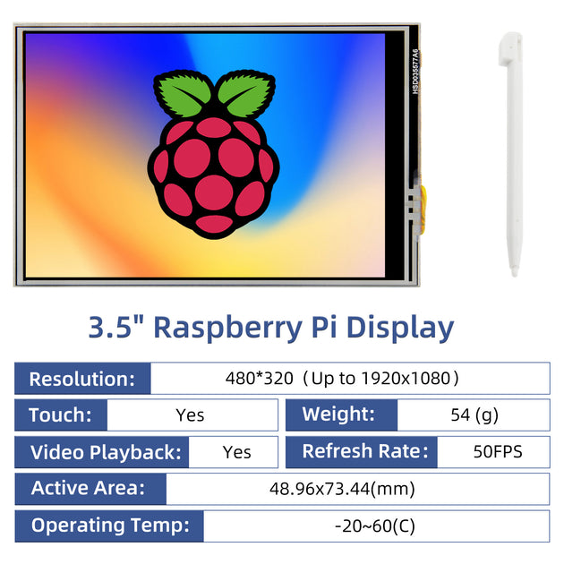 iPistBit 3.5 Inch Touchscreen Monitor, 480x320 LCD TFT SPI Display ...