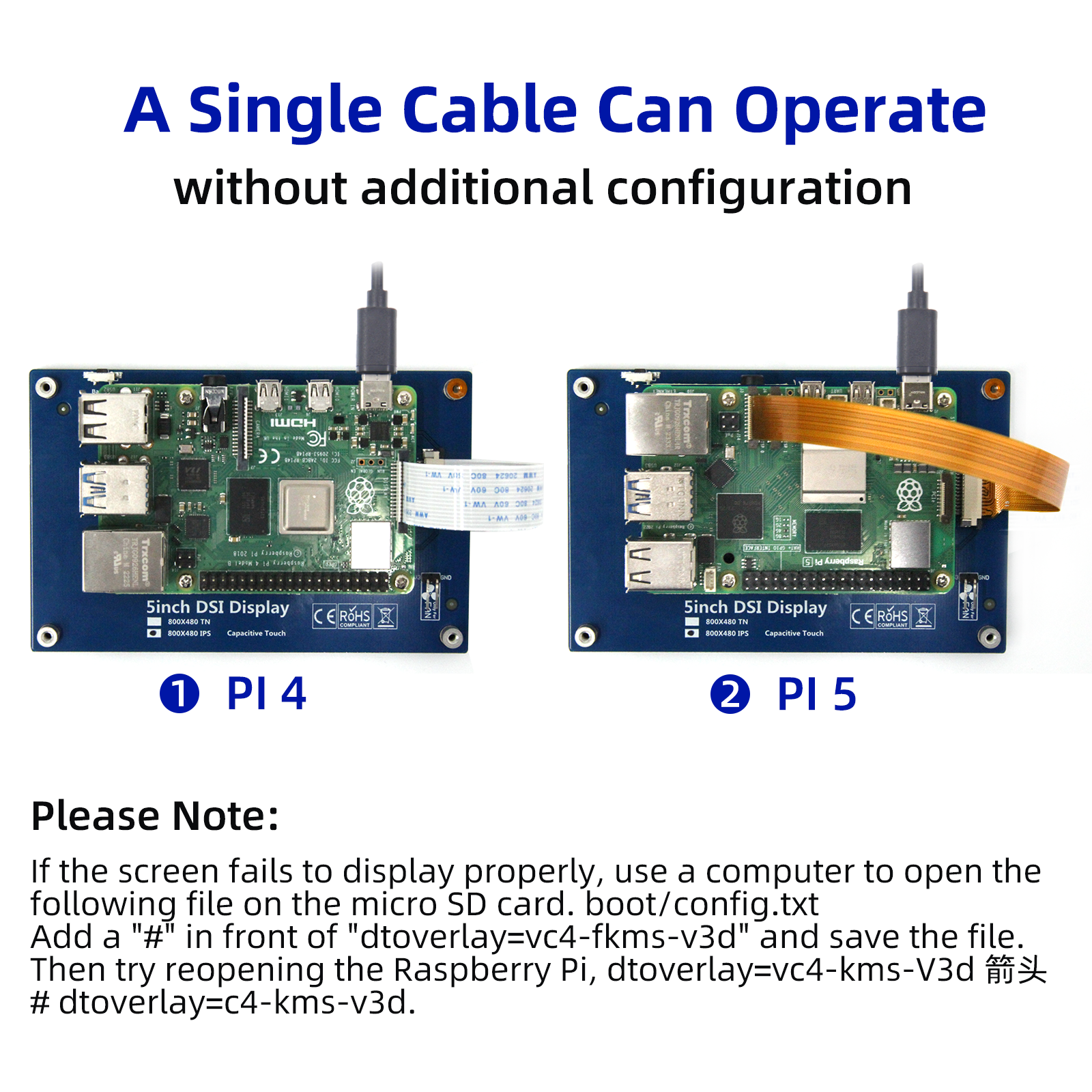 iPistBit 5 Inch DSI IPS LCD Display for Raspberry Pi 800x480 – ipistbit
